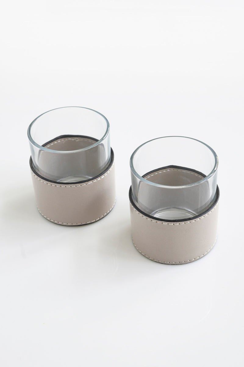 Grey Leather and Glass Water Jug Set. – Maison Zeido